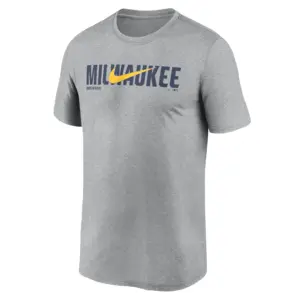 Nike Milwaukee Brewers Swoosh Legend Dri-fit Mlb T-shirt - Grey