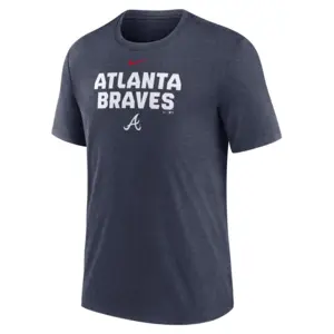 Nike Atlanta Braves Stacked Mlb T-shirt - Blue