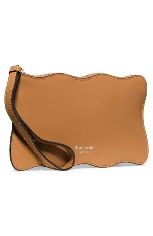 Kate Spade New York Scalloped Leather Wristlet - Garden Soil