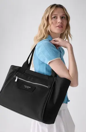 Kate Spade New York Large Nylon Tote Bag - Black