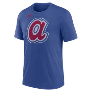 Nike Atlanta Braves Cooperstown Logo Mlb T-shirt - Blue
