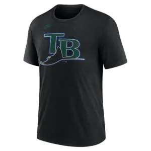 Nike Tampa Bay Rays Cooperstown Logo Mlb T-shirt - Black