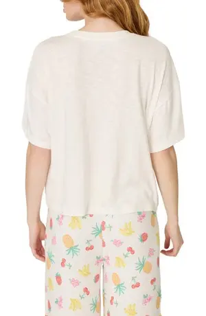 PJ Salvage Viva La Vida" Embroidered Pineapple T-shirt