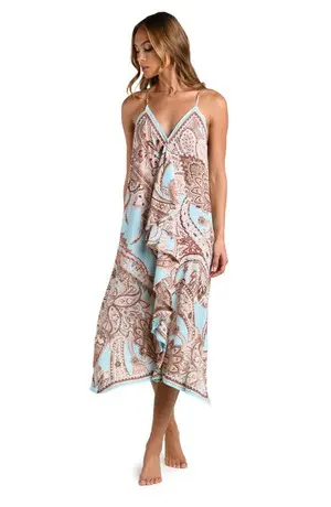L'Agence Traditional Paisley Cover-up Dress