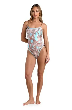 L'Agence Paisley Underwire One-piece Swimsuit
