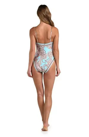L'Agence Paisley Underwire One-piece Swimsuit