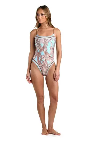 L'Agence Paisley Underwire One-piece Swimsuit