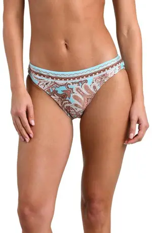 L'Agence Paisley Bikini Bottoms - Blue Multi