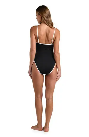 L'Agence Tory Fine Line One-piece Swimsuit