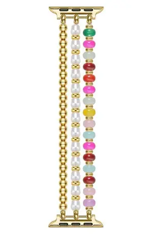 POSH TECH Jasmine Beaded Watchband - Gold