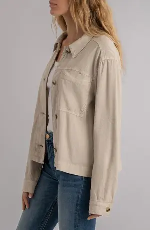 Kut From The Kloth Bellamy Linen Blend Shirt Jacket