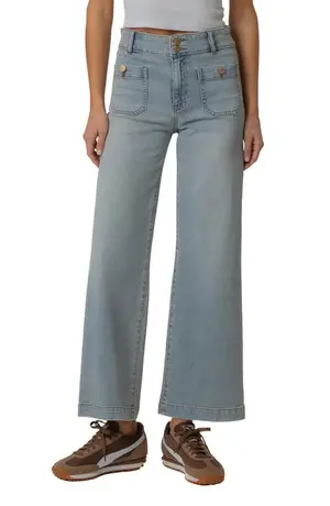 Kut From The Kloth Patch Pocket High Waist Ankle Wide Leg Jeans - Brilliant