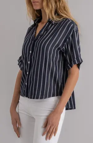 Kut From The Kloth Brenda Striped Button-up Shirt