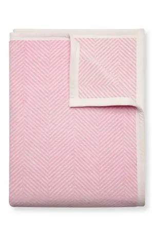 CHAPPYWRAP Harborview Herringbone Throw Blanket - Blush