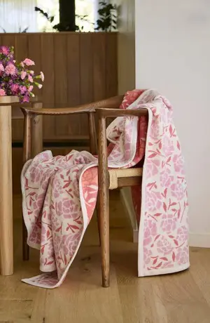CHAPPYWRAP Peony Petals Throw Blanket