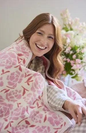 CHAPPYWRAP Peony Petals Throw Blanket