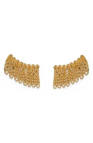 Lady Grey Fringe Earrings - Gold
