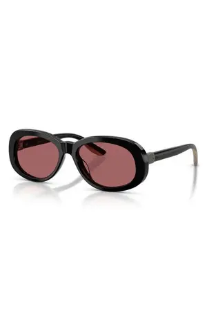 Brunello Cucinelli Oval Sunglasses - Black
