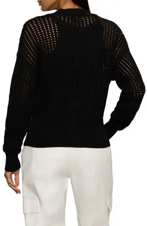 Sanctuary Laguna Openwork Zip-up Sweater