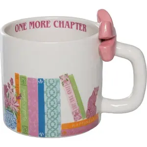 TOTALEE GIFT One More Chapter Mug W/ Bow Handle Ceramic - White