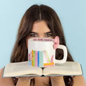 TOTALEE GIFT One More Chapter Mug W/ Bow Handle Ceramic