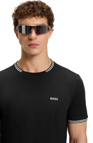 BOSS Taul Tipped Crewneck T-shirt - Black