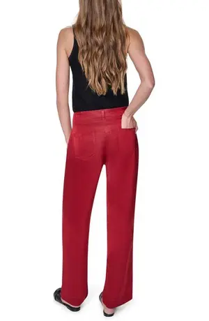 Dkny Contrast Stitch Straight Leg Pants