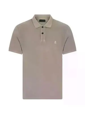 DONDUP Logo-embroidered Polo Shirt - Neutrals