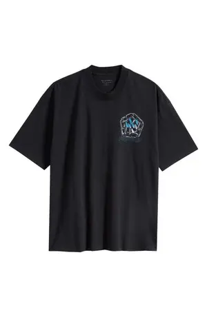 ALLSAINTS Affix Graphic Cotton T-shirt - Washed Black