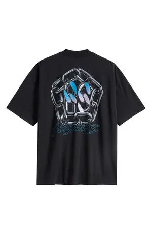 ALLSAINTS Affix Graphic Cotton T-shirt - Washed Black
