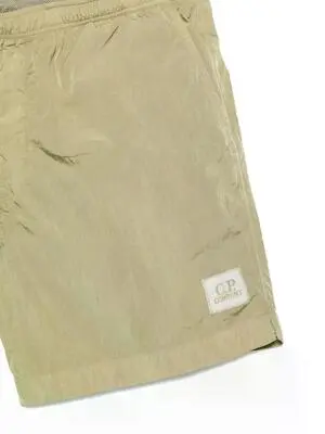 C.P. COMPANY Logo Patch Swim Shorts - Green