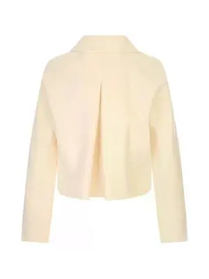 Max Mara Cropped Jacket With Pleat Detail - Neutrals