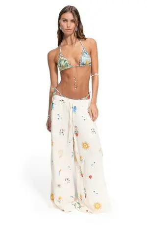 Agua Bendita Janis Solstice Wide Leg Cover-up Pants