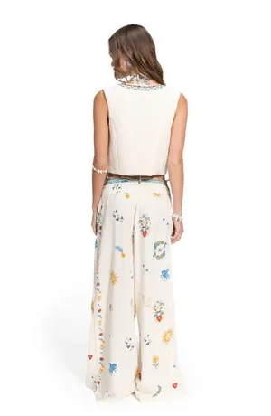 Agua Bendita Janis Solstice Wide Leg Cover-up Pants