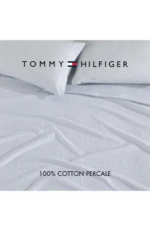 Tommy Hilfiger New England Plaid Cotton Percale Sheet Set - Blue