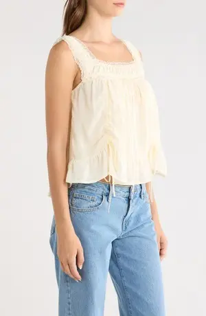 Princess Polly Elusia Lace Trim Ruched Top
