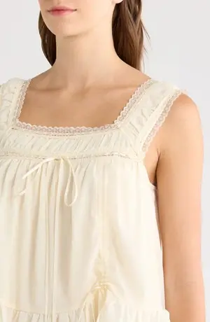 Princess Polly Elusia Lace Trim Ruched Top