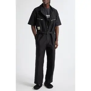 SONG FOR THE MUTE X Birkenstock Rebel Washed Drill Jumpsuit - Black