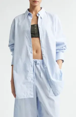 TOTEME Oversize Cotton & Linen Shirt