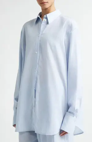 TOTEME Oversize Cotton & Linen Shirt