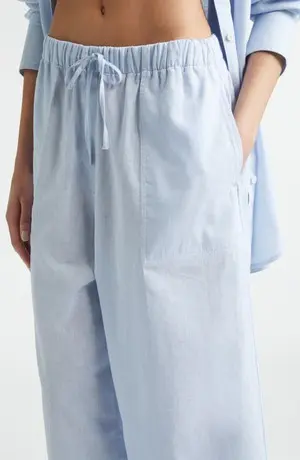 TOTEME Cotton & Linen Wide Leg Pants