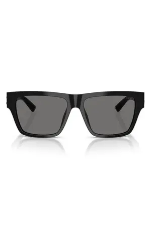 JIMMY CHOO Rectangular Sunglasses - Black/polar Dark Gray