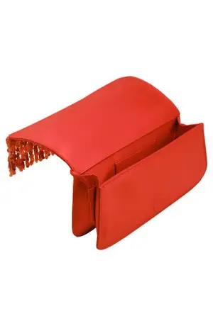 Cult Gaia Idalia Embellished Satin Shoulder Bag - Canyon