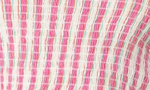 Roxy Avalon Stripe Smocked Cotton Blend Crop Top