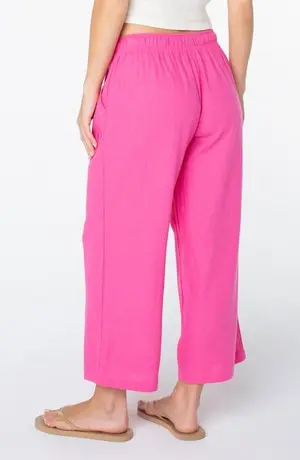 Roxy Lagoon Linen Blend Crop Pants
