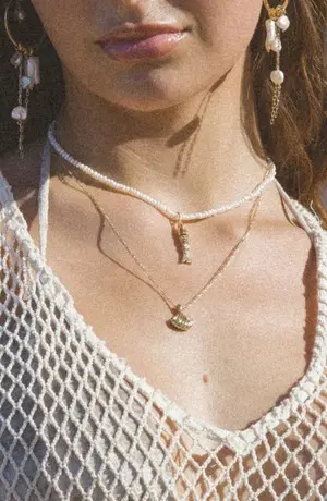 CHILD OF WILD Stonesteps" Shell Pendant Necklace With Starfish And Zirconia