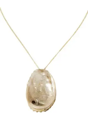 CHILD OF WILD Salty Siren Abalone Shell Pendant Necklace - Gold