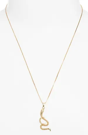 CHILD OF WILD Nyassa Crescent Snake Pendant Necklace