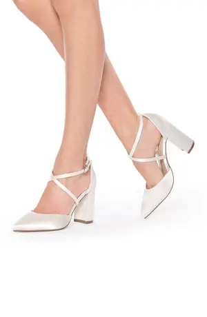 TOUCH UPS Ankle Strap Pointed Toe Pumps