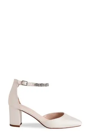 TOUCH UPS Julie Embellished Ankle Strap Pumps